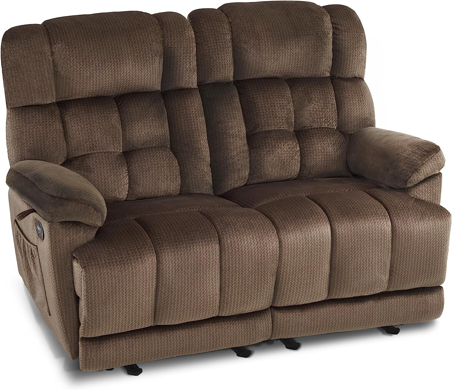 MCombo Dual Massager Power Loveseat Recliner, Electric Sofa with Heat ...