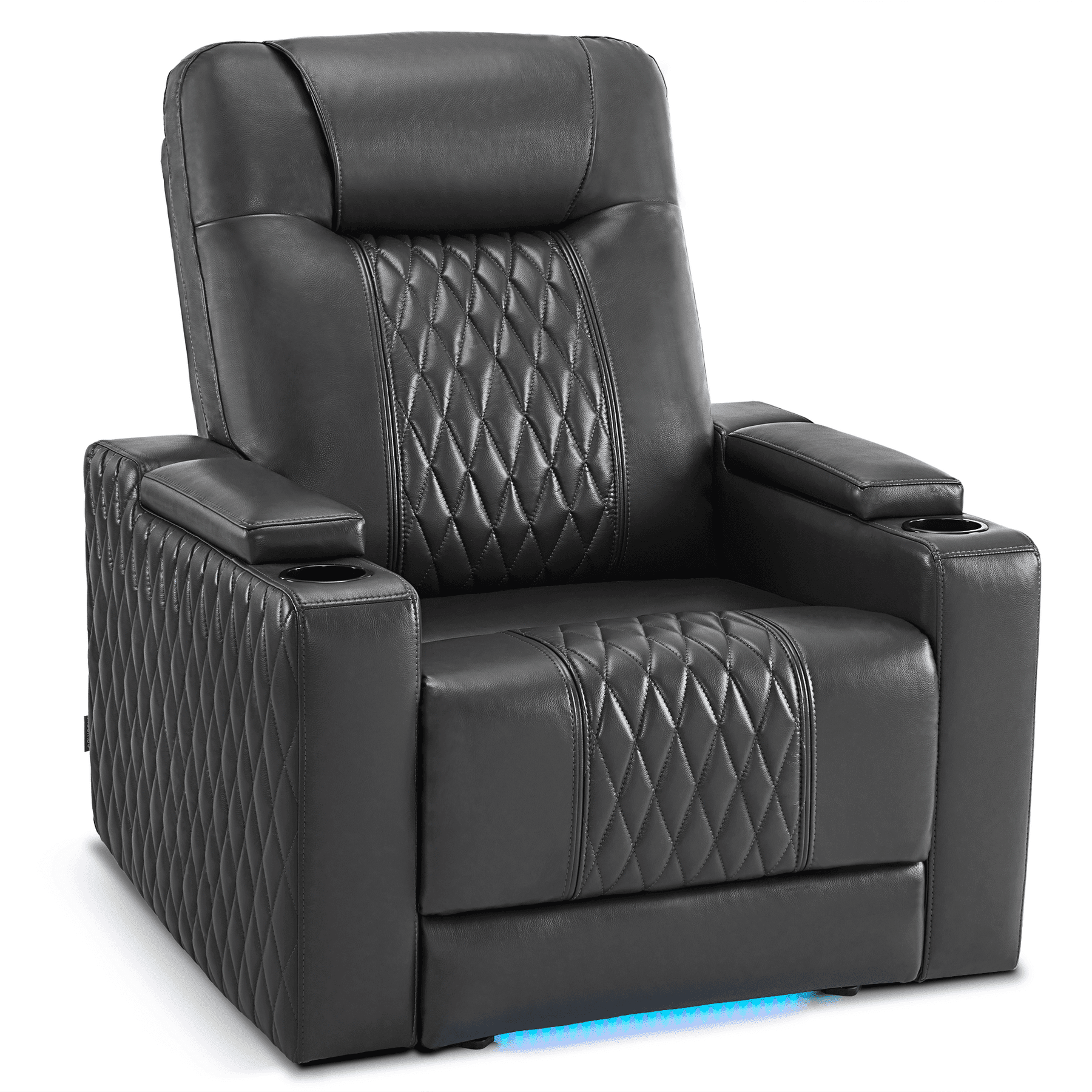 MCombo Home Theater Seating with USB Ports, LED Light Armrest Storage ...