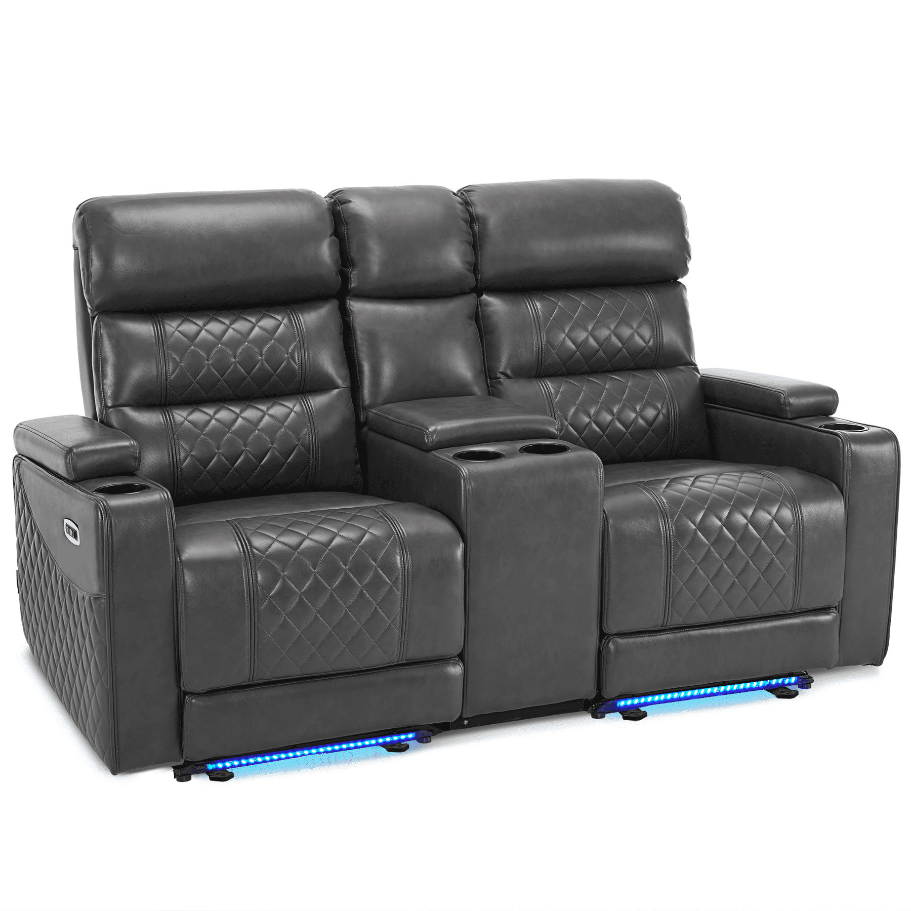 MCombo Electric Power Recliner Loveseat with Adjustable Headrests ...