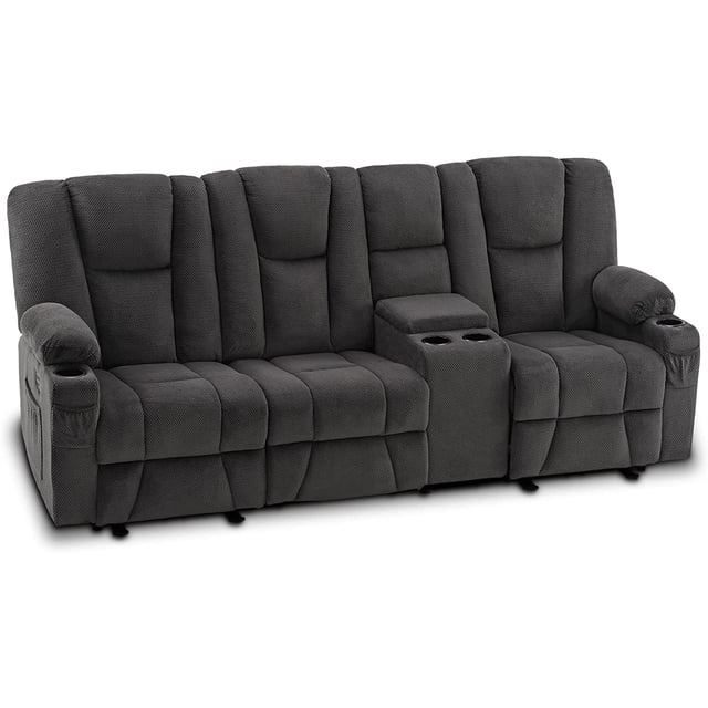 MCombo Power Reclining Couch Chair with Console, Massage, USB Ports for ...