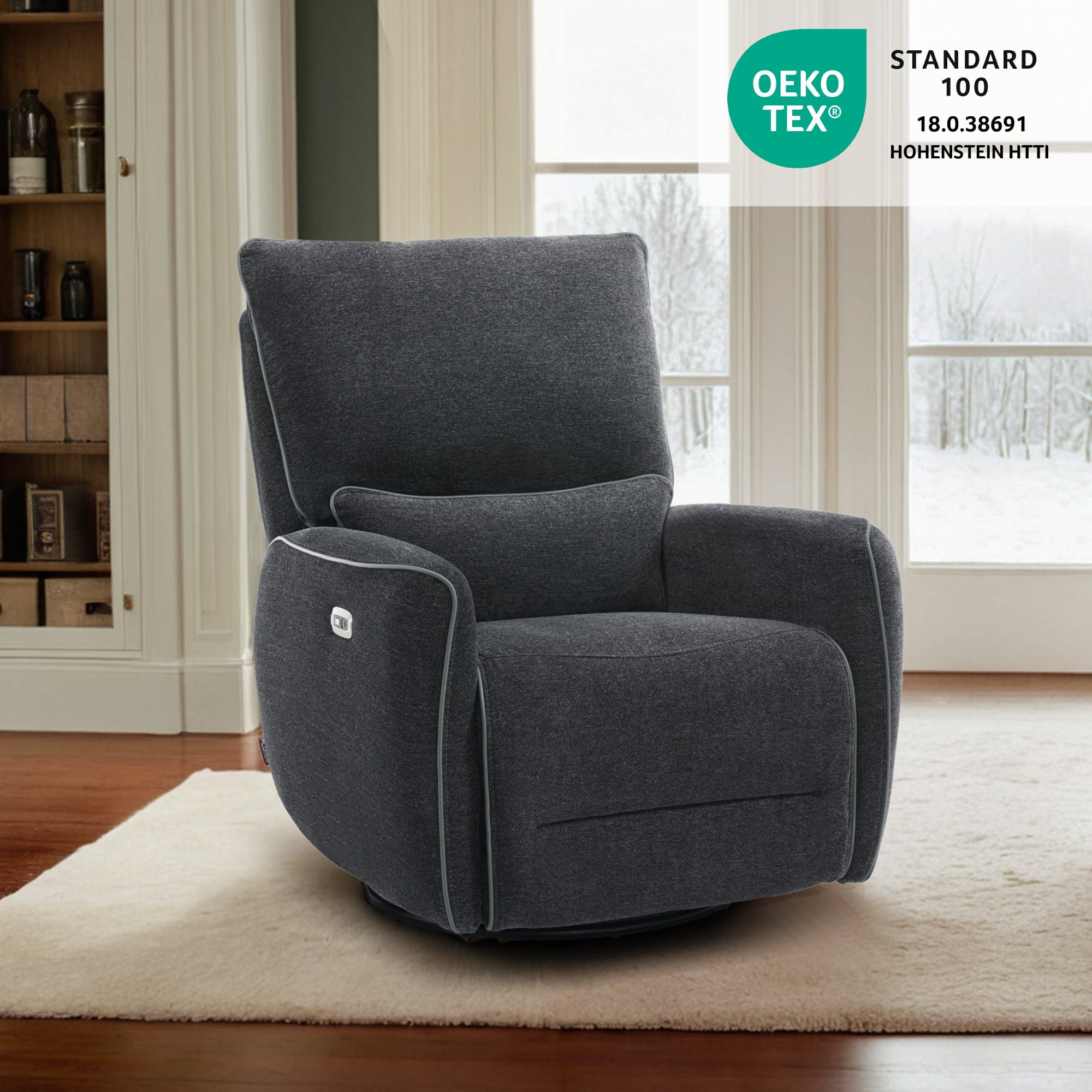 MCombo Power Swivel Glider Recliner Chair, Electric Rocker Recliner ...