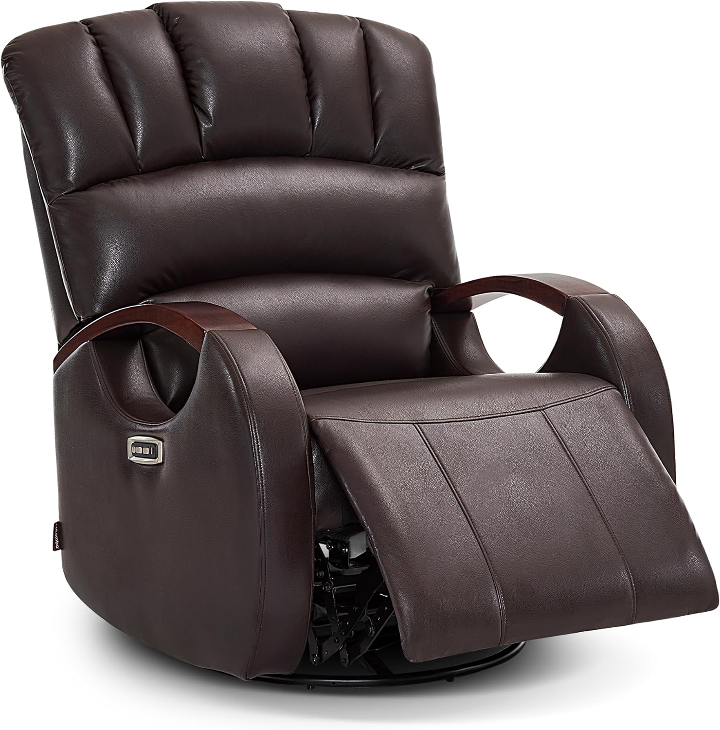 Transitional Glider Recliner, Dark Brown Finish - Walmart.com