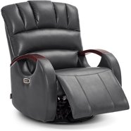 BenchMaster Newport Taupe Faux Leather Recliner Chair with Pushback ...