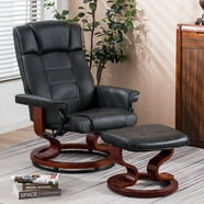 BenchMaster Newport Taupe Faux Leather Recliner Chair with Pushback ...