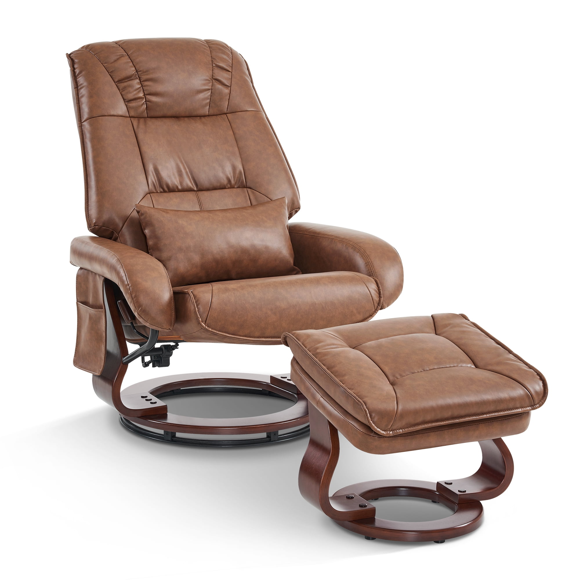 MCombo Swivel Recliners with Ottoman, Vibration Massage TV Chairs with ...