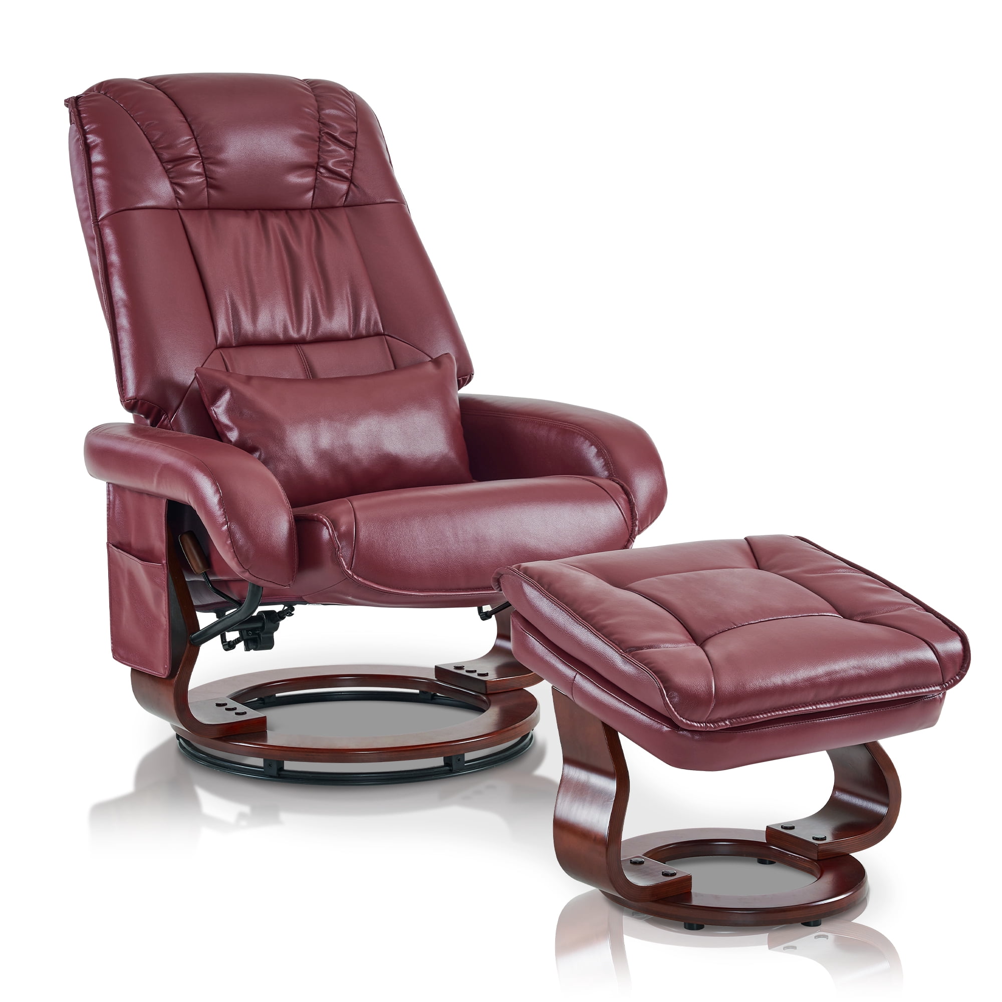 MCombo Swivel Recliners with Ottoman, Vibration Massage TV Chairs with ...