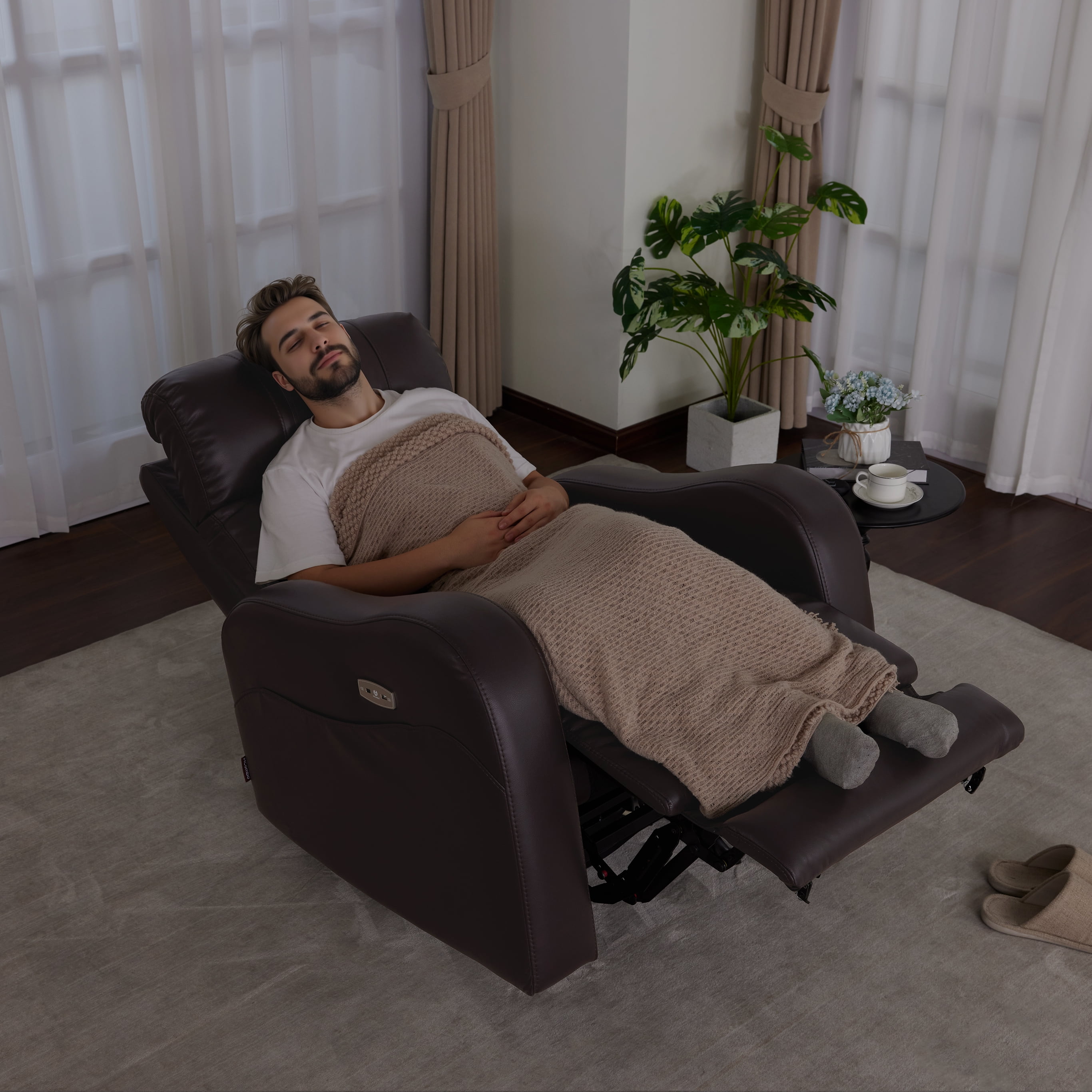 MCombo Triple Motor Power Rocker Recliner with Power Headrest for ...