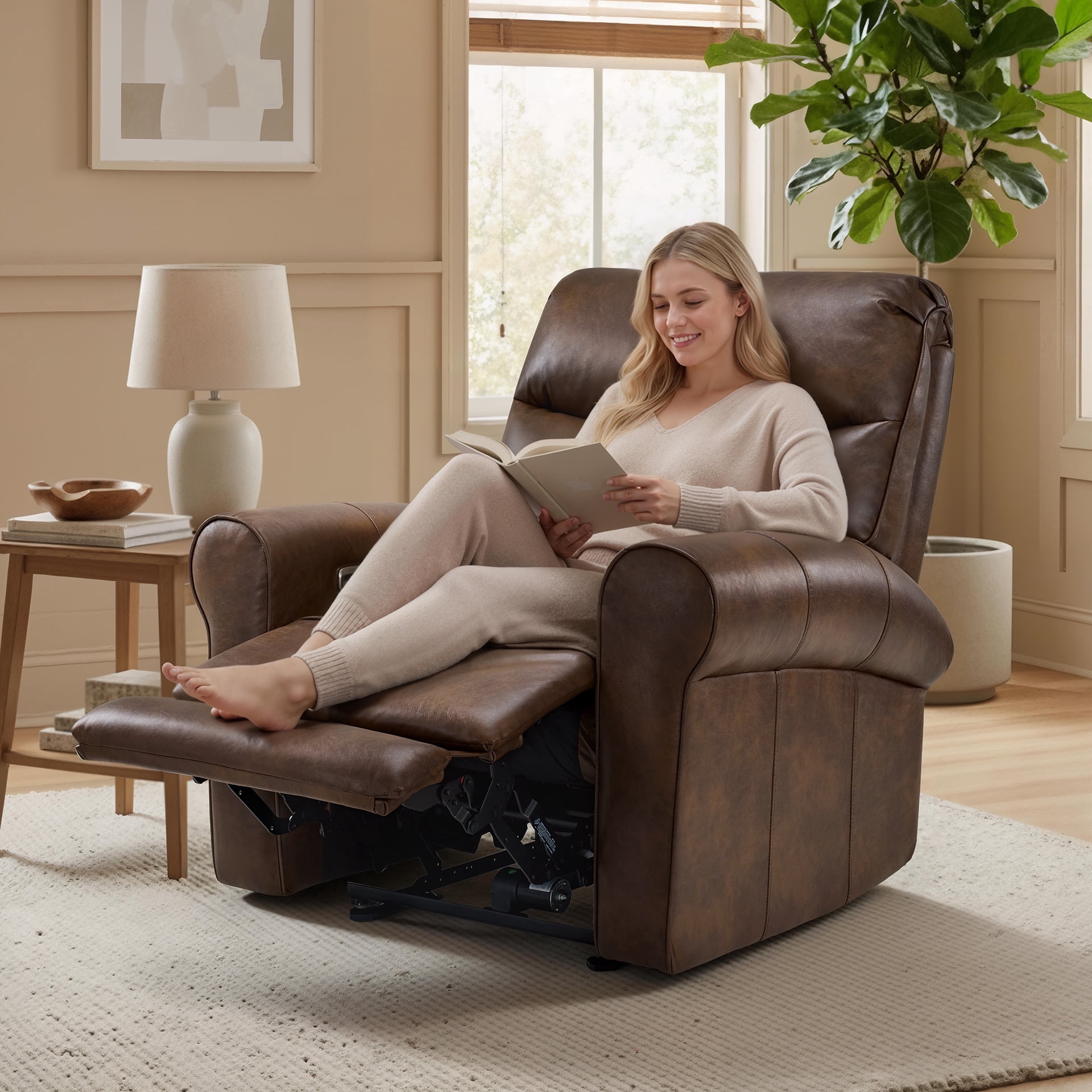 MCombo Wall Hugger Power Recliner Chair for Small Space RV Living Room ...