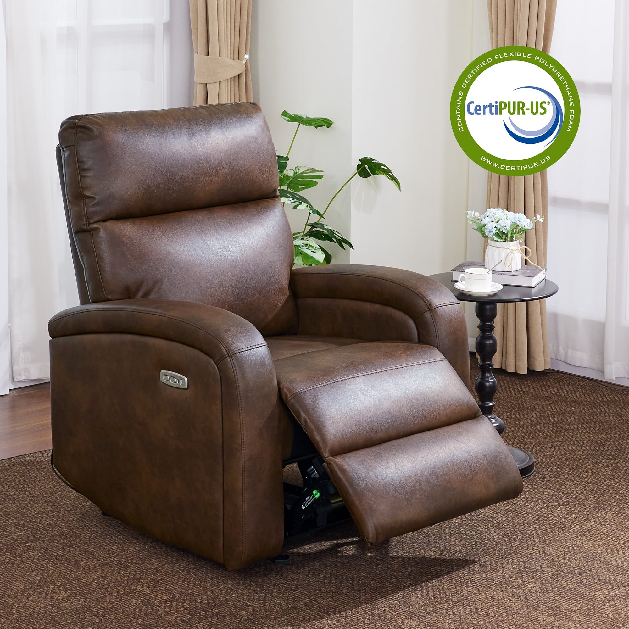 MCombo Zero Wall Hugger Power Recliner Chair for Small Space, Living ...