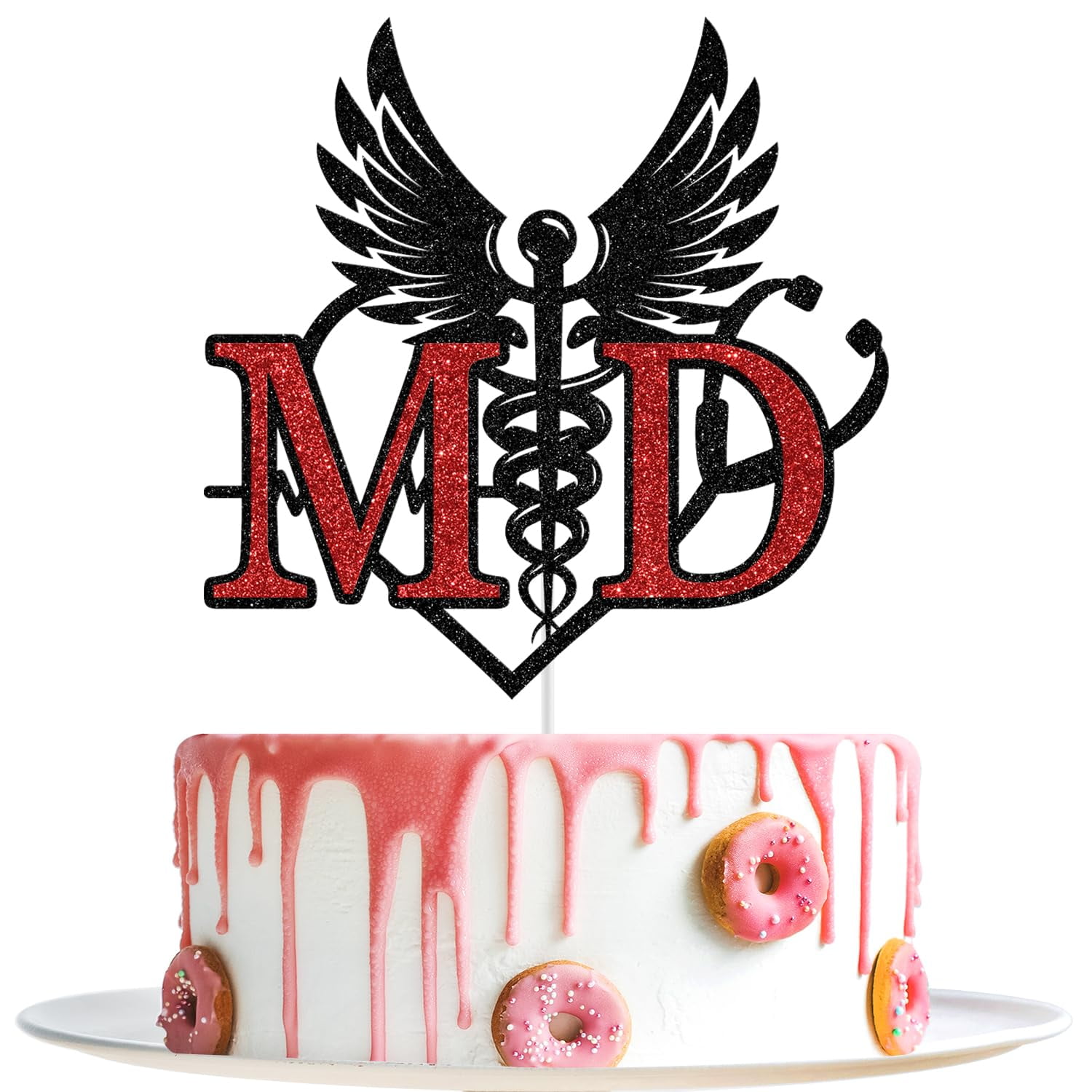 MD Cake Topper, AJH3 Doctor Graduation Decorations, Congrats Doctor ...