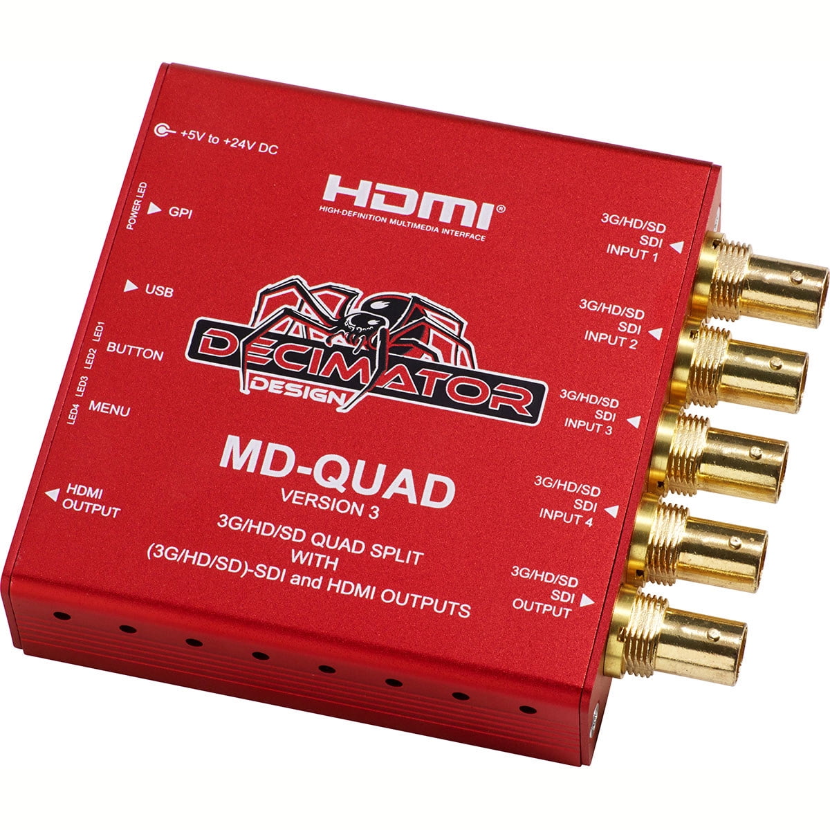 Decimator MD-QUAD (3G/HD/SD)SDI Quad Split with (3G/HD/SD)-SDI and HDMI Outputs - Walmart.com
