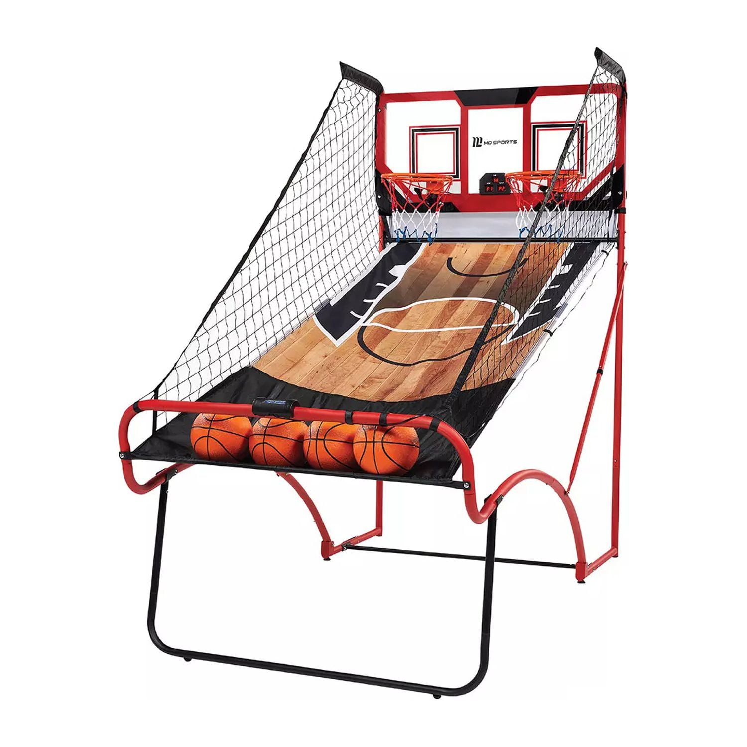 MD Sports EZ-FOLD 2-Player Indoor Arcade Dual Shot Scoring Basketball ...