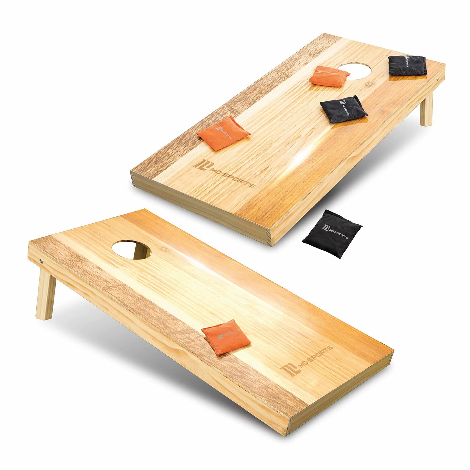 MD Sports Outdoor Set, Solid Wood Tournament Sized Bean Bag Toss Game ...