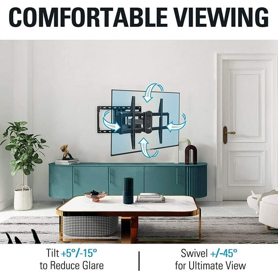 MD2617 Full Motion TV Wall Mount for 42-84 Inch TV, VESA 600x400mm 100 ...