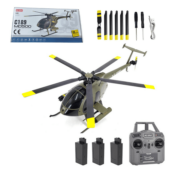 MD500 C189 4CH Single-Rotor RC Helicopter with 6-Axis Gyro, Dual ...