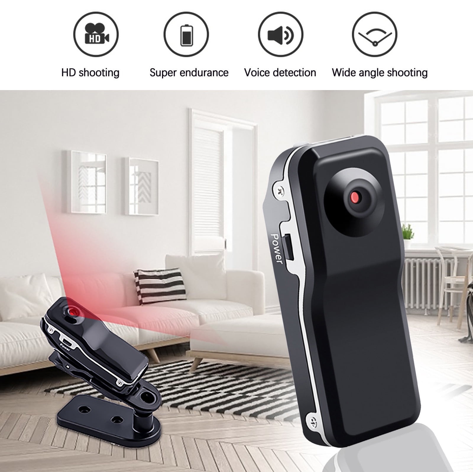 MD80 DV Camera,Wearable Camera Support 2 Hrs With Loop Recording, Voice ...