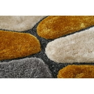 MDA Rugs Mateos Thick Polyester Shag Area Rug, Contemporary Design, Red ...