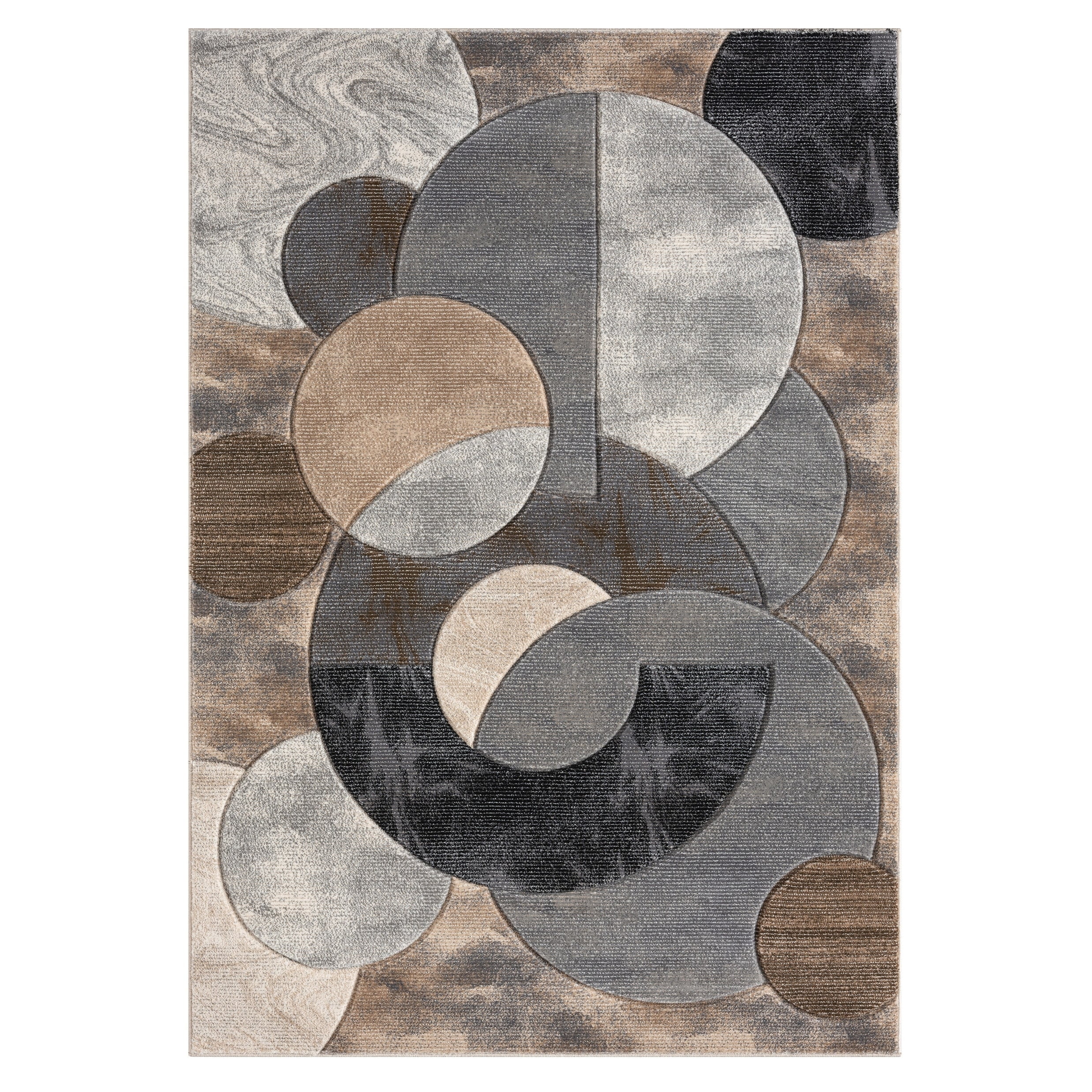 MDA Rug Imports Alexia Collection Modern Circle Design Area Rug 2' x 3 ...