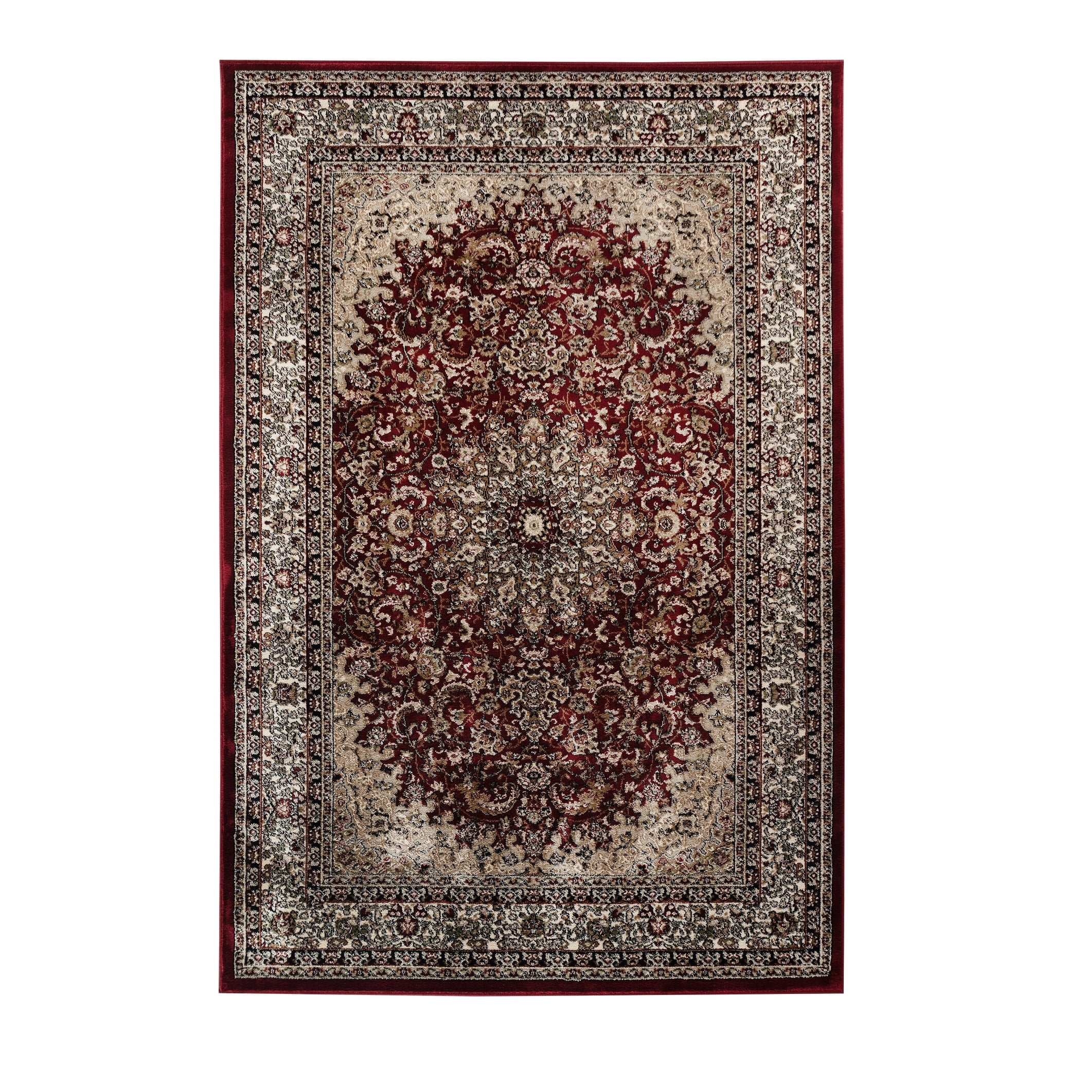MDA Rug Imports Hollywood Collection Floral Area Rug Burgundy 6'9'' X 9 ...