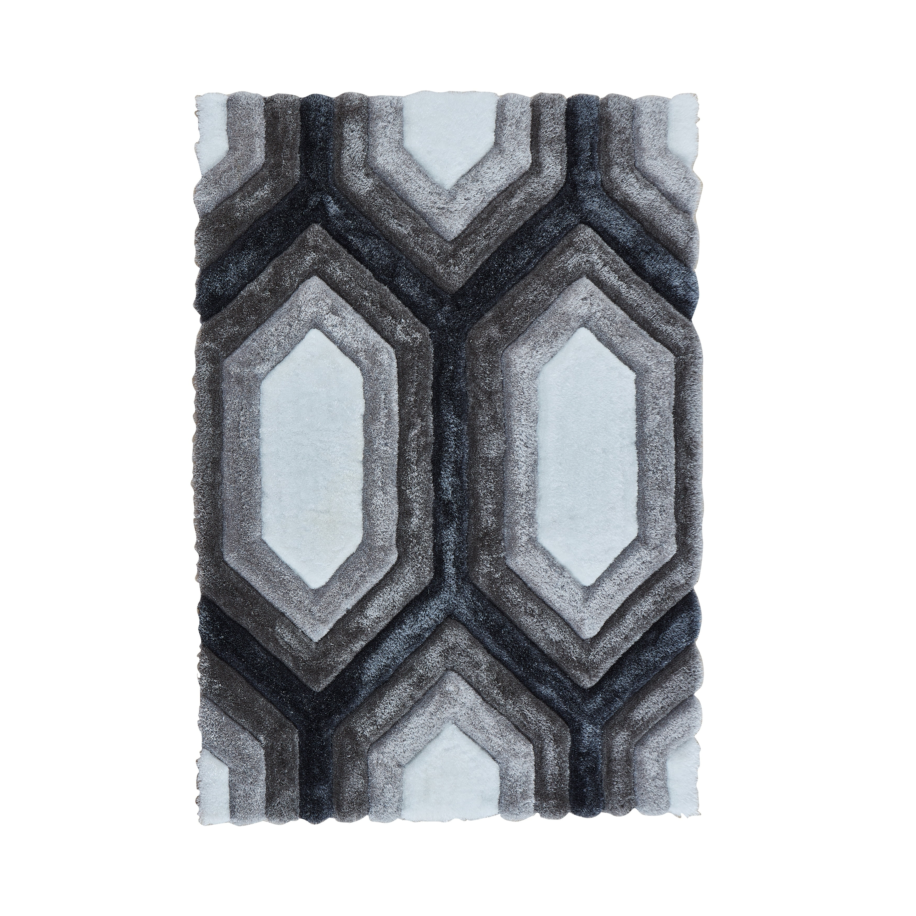 MDA Rug Imports Mateos Collection Grey/White Area Rug 3'5'' X 5'5'' 4 ...