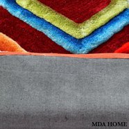MDA Rugs Mateos Thick Polyester Shag Area Rug, Contemporary Design, Red ...