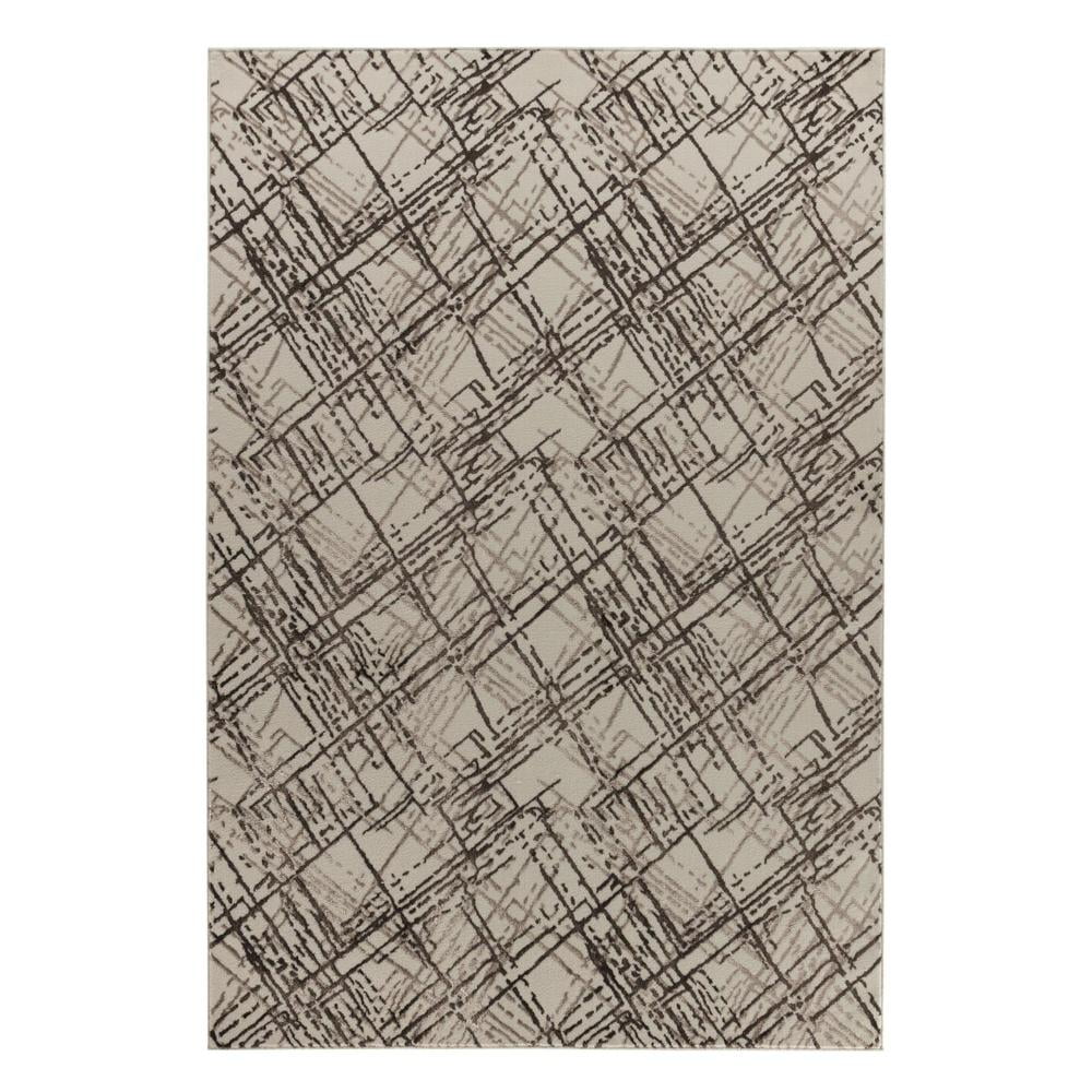 MDA Rug Imports Maz Collection Abstract Geometric Area Rug 4' x 6' - Grey/Rose - Walmart.com