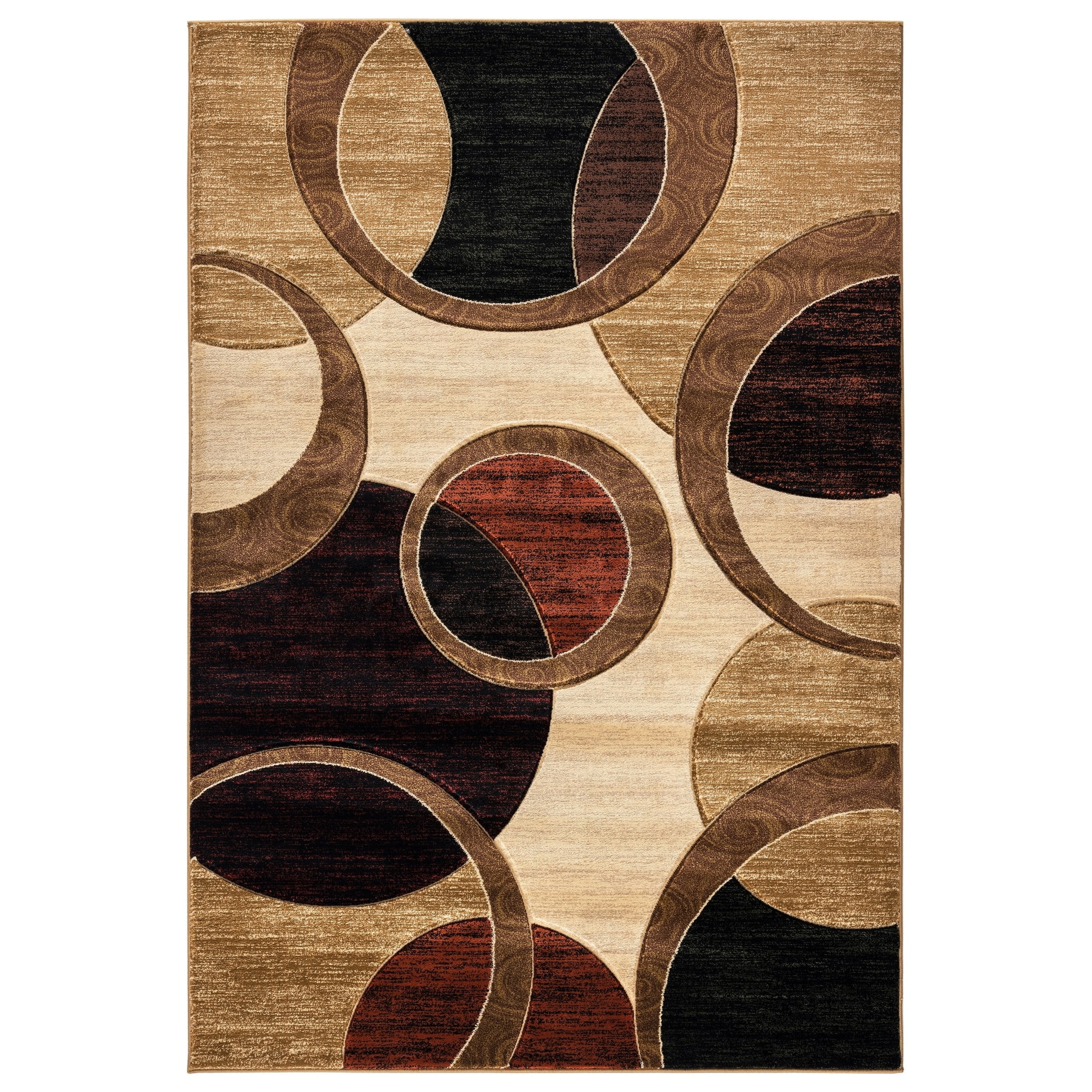 MDA Rug Imports Orelsi Collection Abstract Geometric Circles Area Rug ...