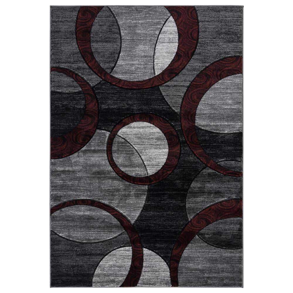 MDA Rug Imports Orelsi Collection Abstract Geometric Circles Area Rug ...