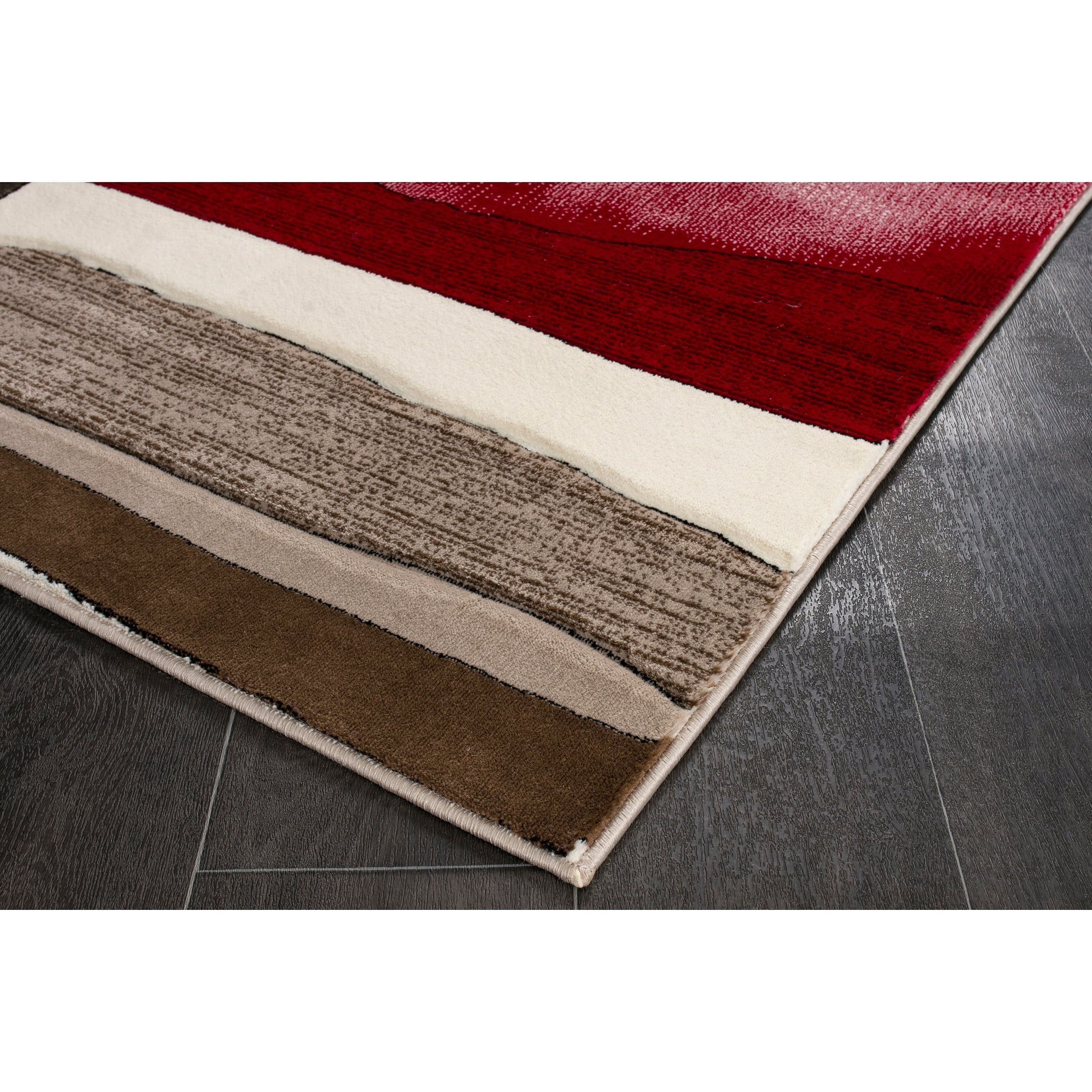 MDA Rug Imports Rhodes Collection Abstract Area Rug 3'5''x5'5'' - Red ...