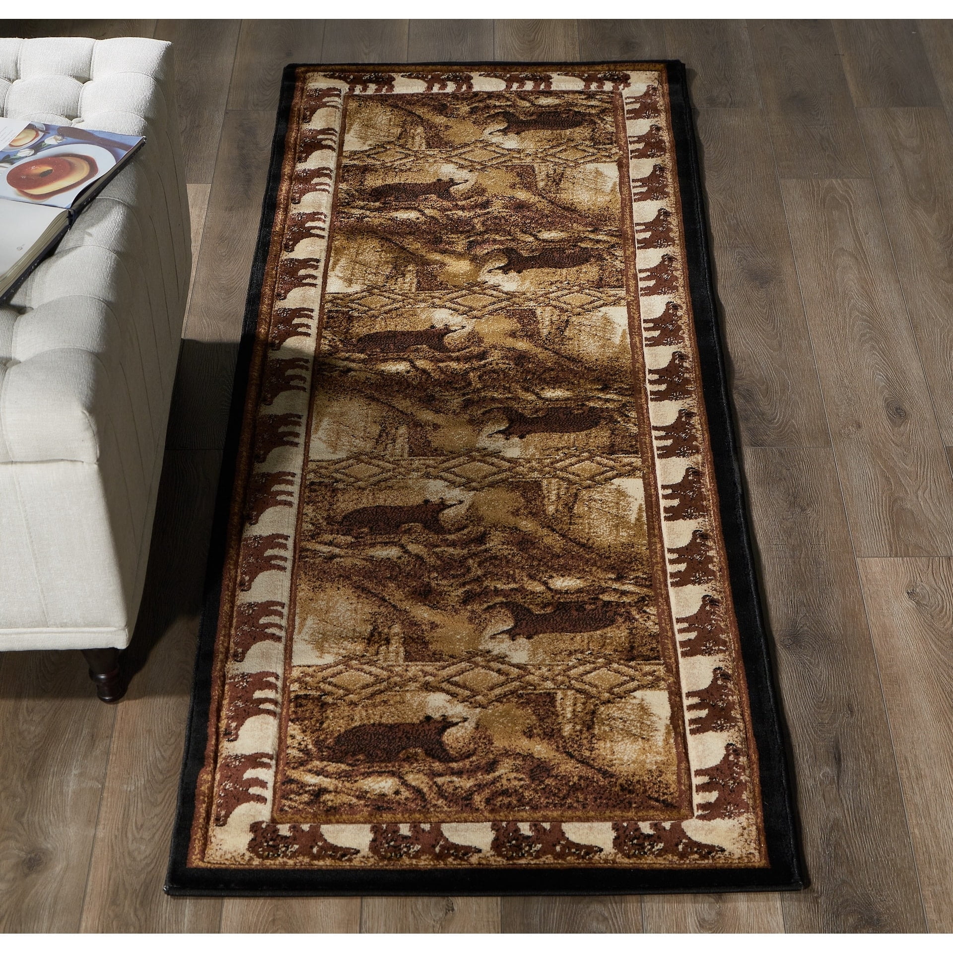 MDA Rug Imports Wildlife Collection Brown/Beige Area Rug 2'8'' X 8'1 ...