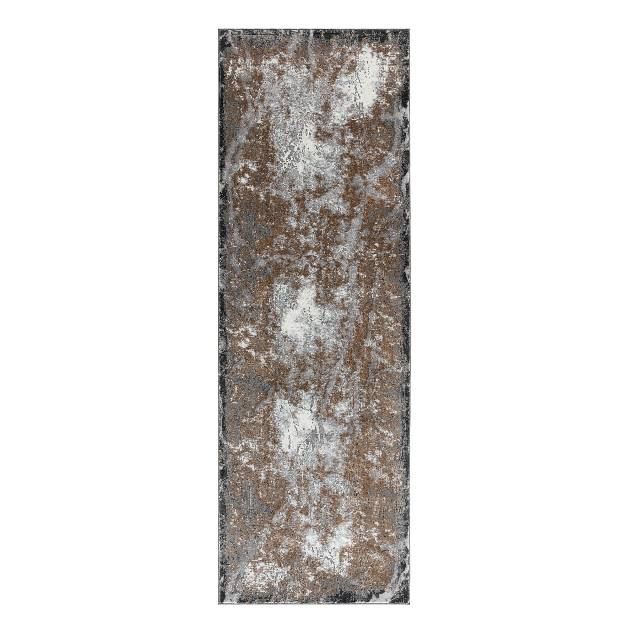 MDA Rugs Petra Collection Contemporary Area Rug Grey Runner 2'8'' x 8'1 ...