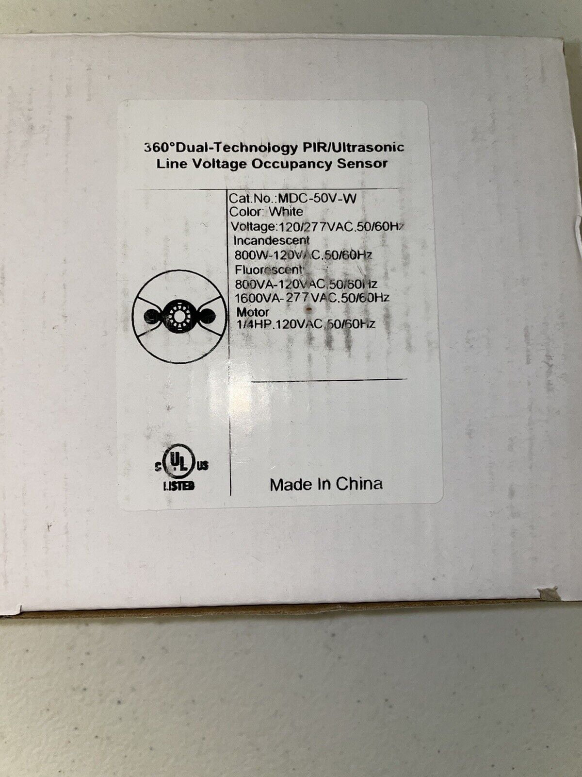 MDC-50V 360 degree Dual-Technology PIR/Ultrasonic Line Voltage ...