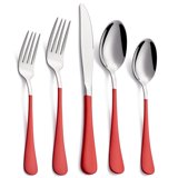Mdealy Silverware Set for 4, 20-Piece Stainless Steel Flatware Utensils ...