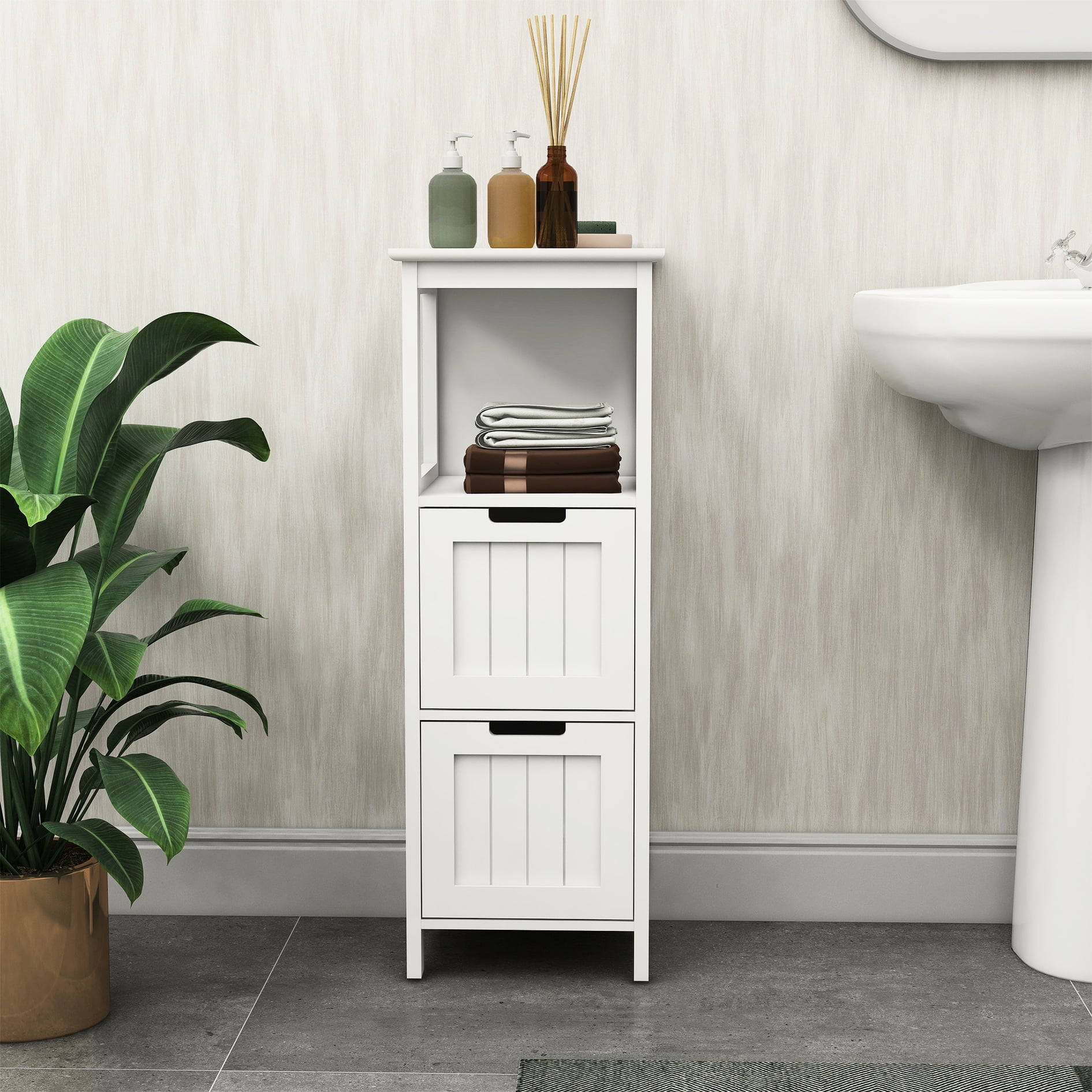MDF Bathroom Storage+Keep Essentials Neat"-"Bathroom Organization+Easy ...