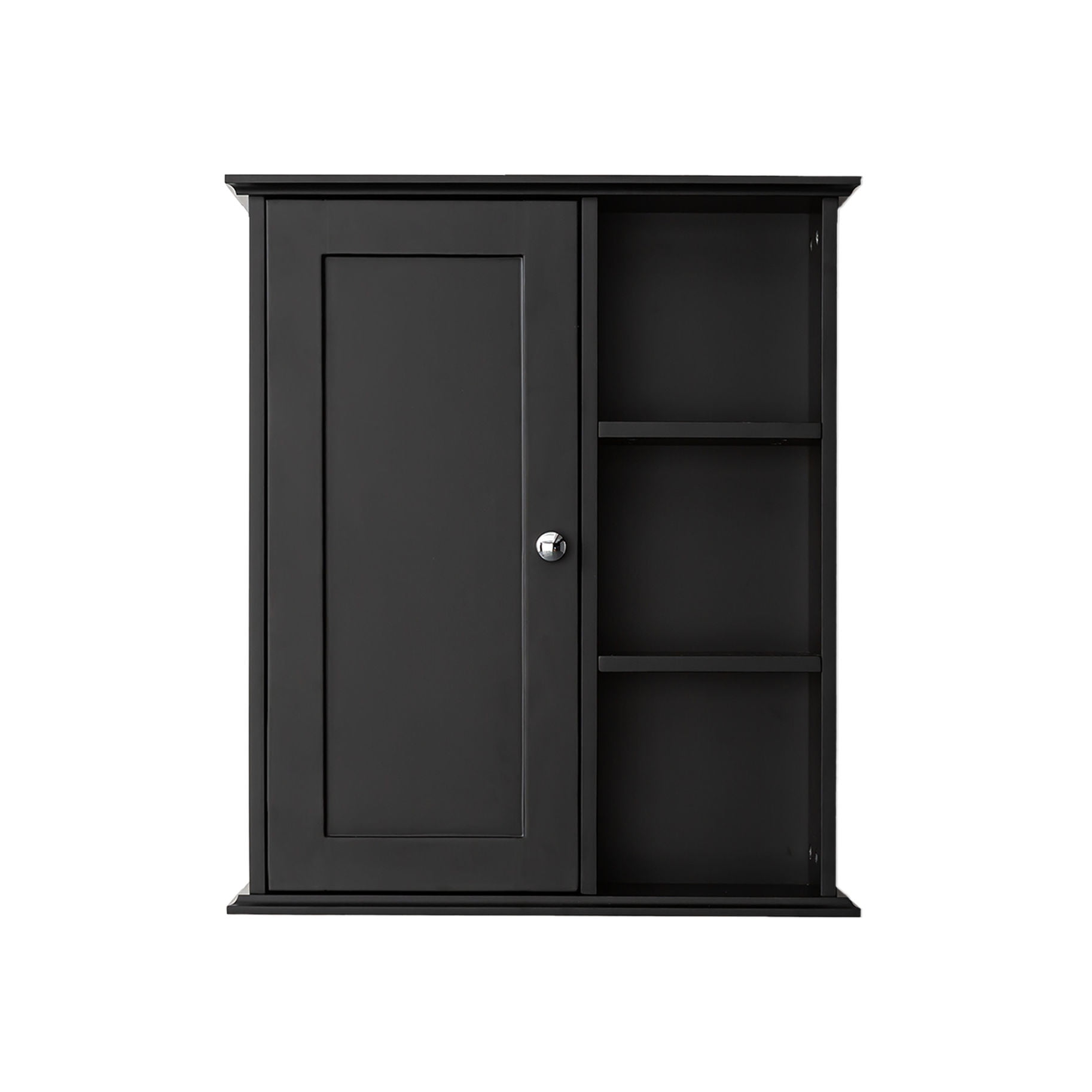 MDF Black Wall Cabinet with Soft-Closing Feature and Easy Installation ...
