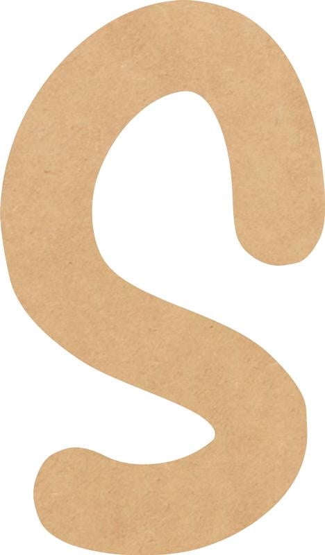 MDF Blank Wood 14'' Tall Breakbone Letters Alphabet S, Paintable Craft ...