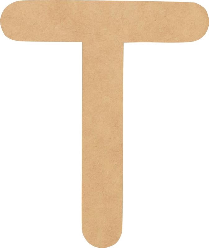 MDF Blank Wood 15'' Tall Breakbone Letters Alphabet T, Paintable Craft ...