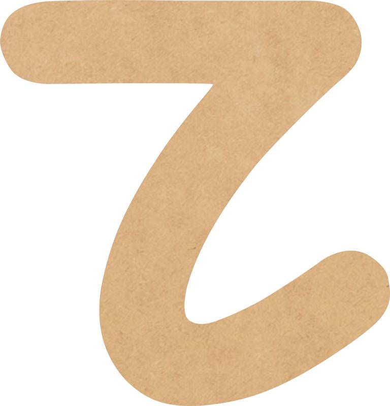 MDF Blank Wood 15'' Tall Breakbone Letters Alphabet Z, Paintable Craft ...