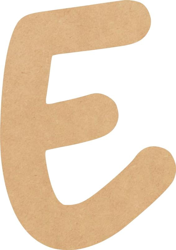 MDF Blank Wood 2'' Tall Breakbone Letters Alphabet E, Paintable Craft ...