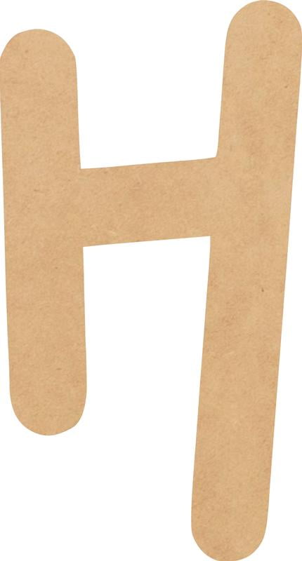 MDF Blank Wood 20'' Tall Breakbone Letters Alphabet H, Paintable Craft ...