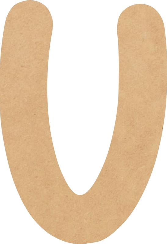 MDF Blank Wood 5'' Tall Breakbone Letters Alphabet U, Paintable Craft ...