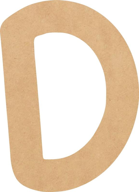 MDF Blank Wood 7'' Tall Breakbone Letters Alphabet D, Paintable Craft ...