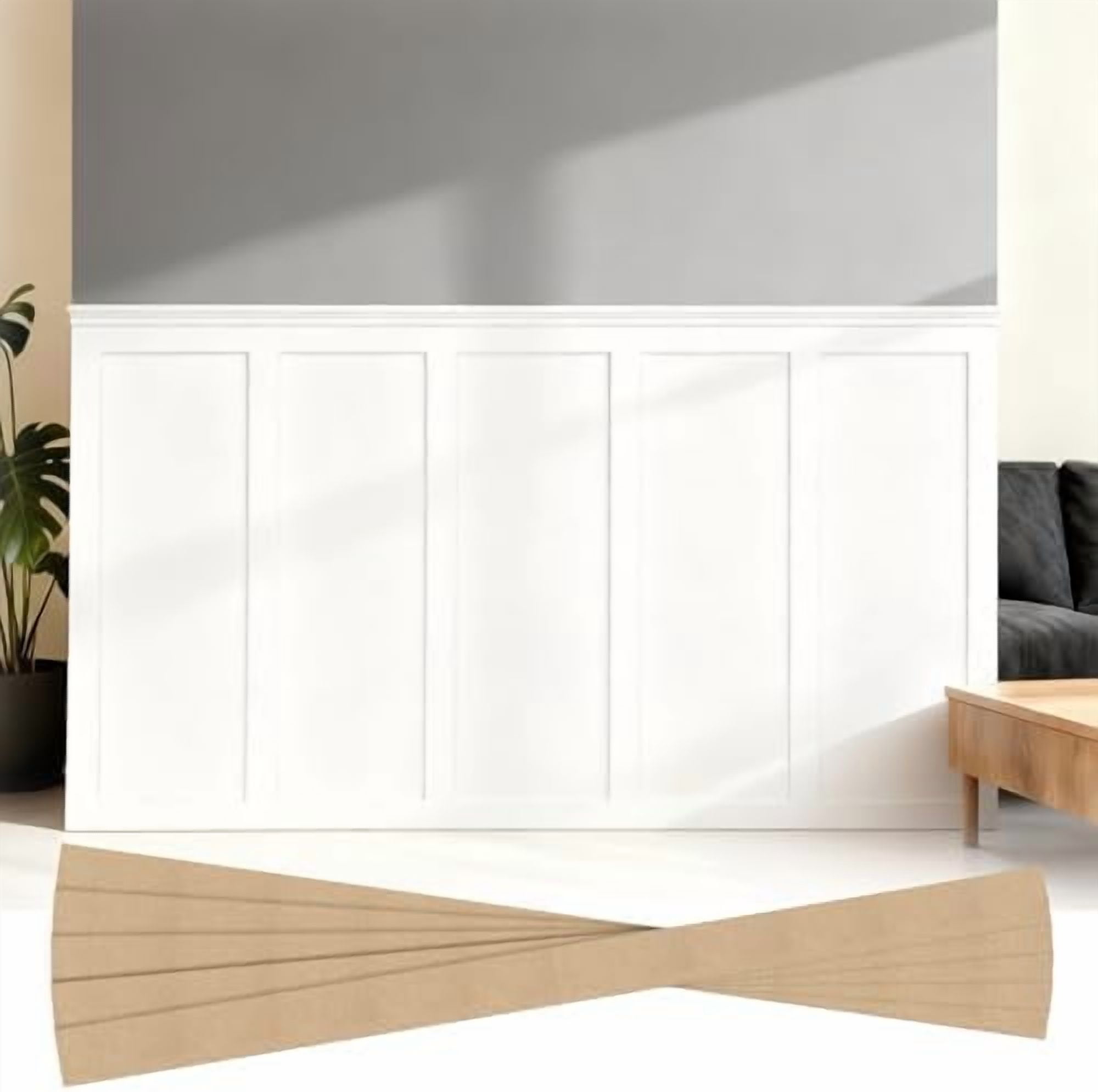 MDF Board and Batten Wall Panel Kit 94.5in x 47.2 in Premade ...