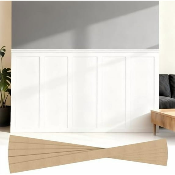 MDF Board and Batten Wall Panel Kit 94.5in x 47.2 in Premade ...