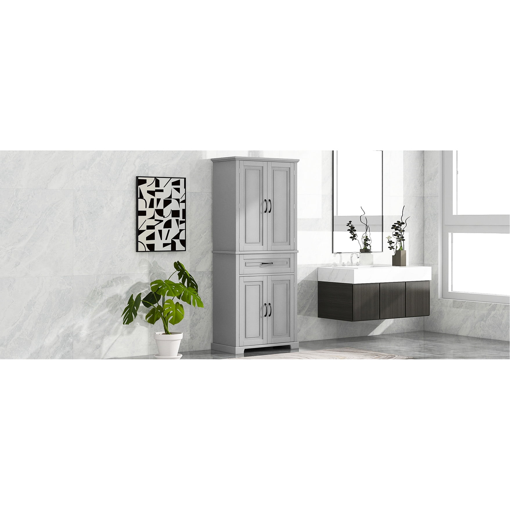 MDF Board Material - Functional Storage Rack - Bathroom & Other Rooms ...