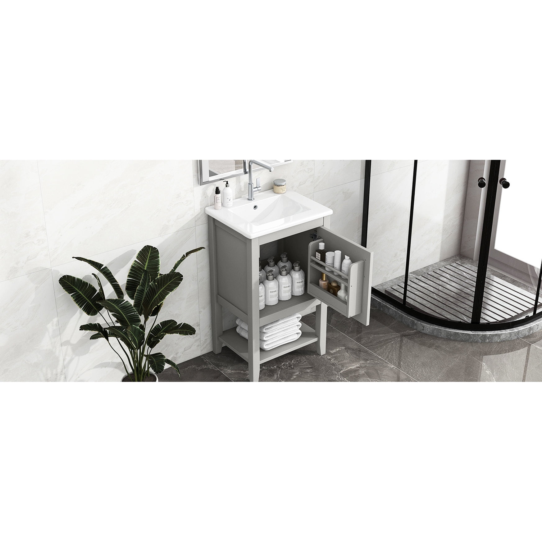 MDF & Ceramic - One - Package Delivery - Bathroom - Complete Set ...