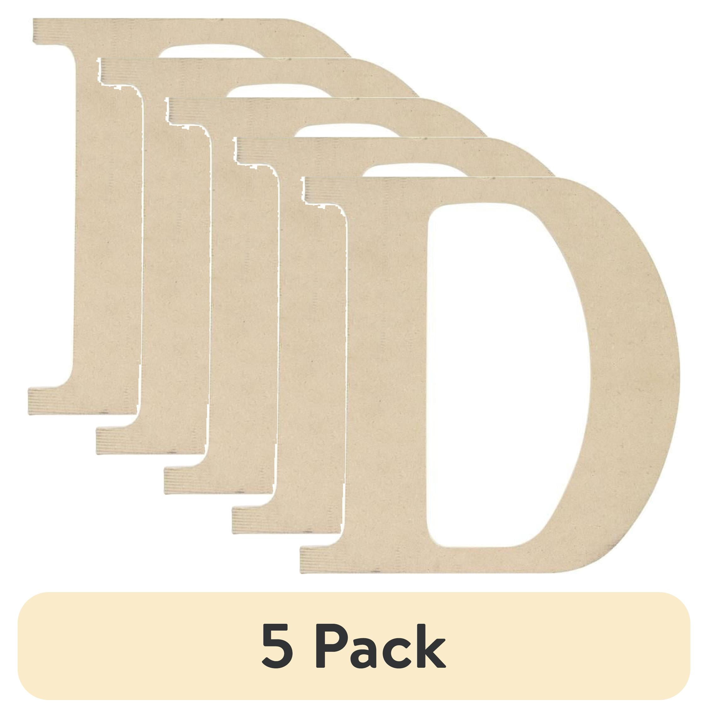 (5 pack) MDF Classic Font Wood Letters & Numbers 9.5"-D - Walmart.com