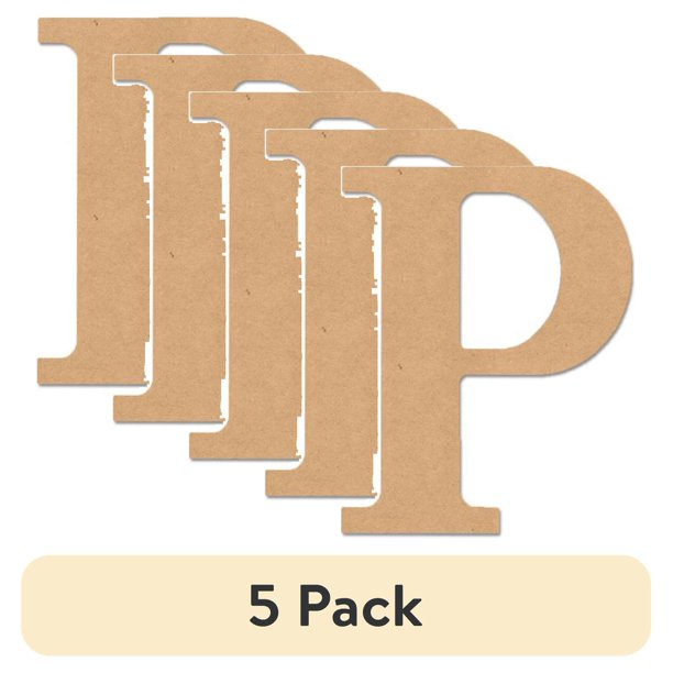 (5 pack) MDF Classic Font Wood Letters & Numbers 9.5"-P - Walmart ...