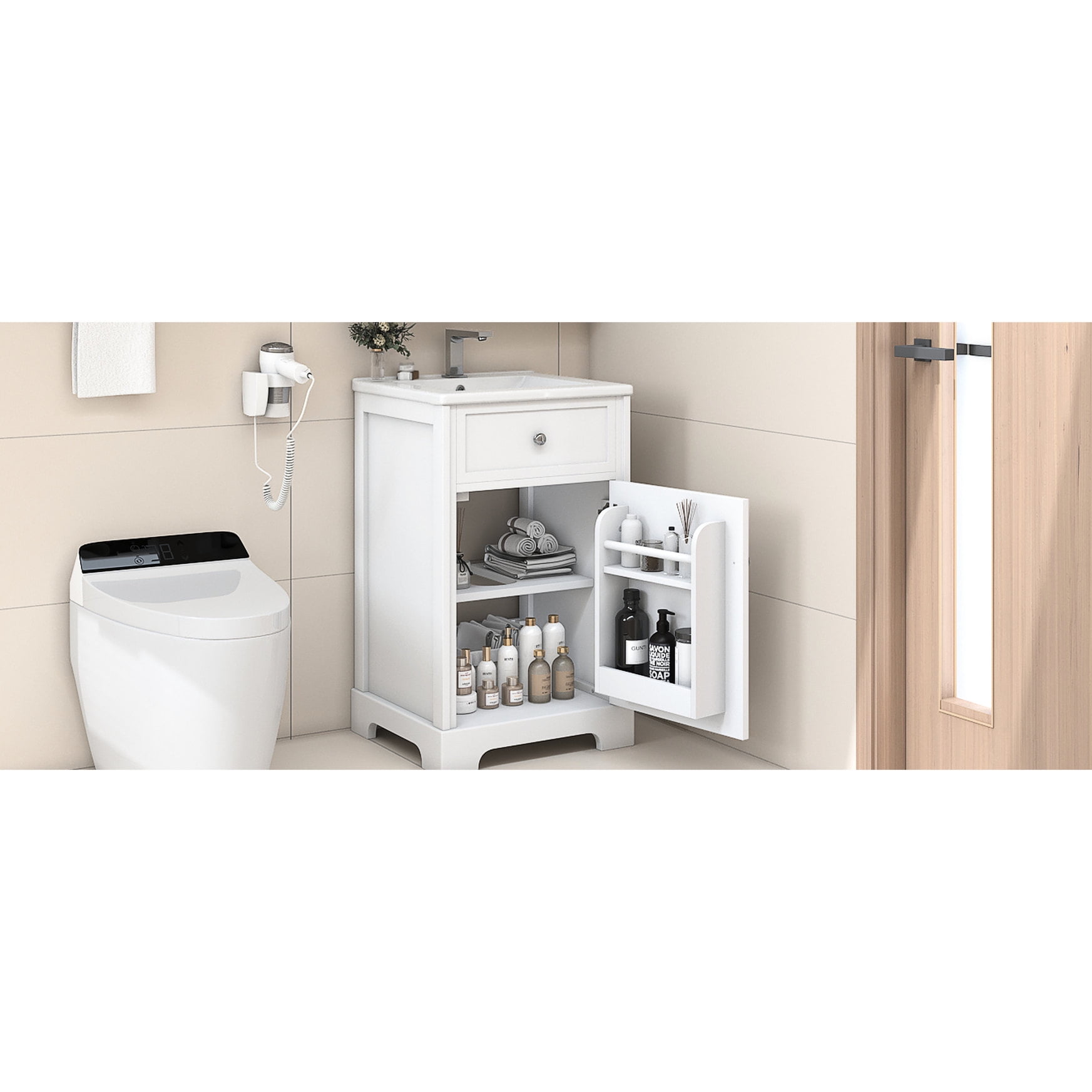 MDF Construction - Soft Closing Feature - Bathroom Usage - Quiet ...