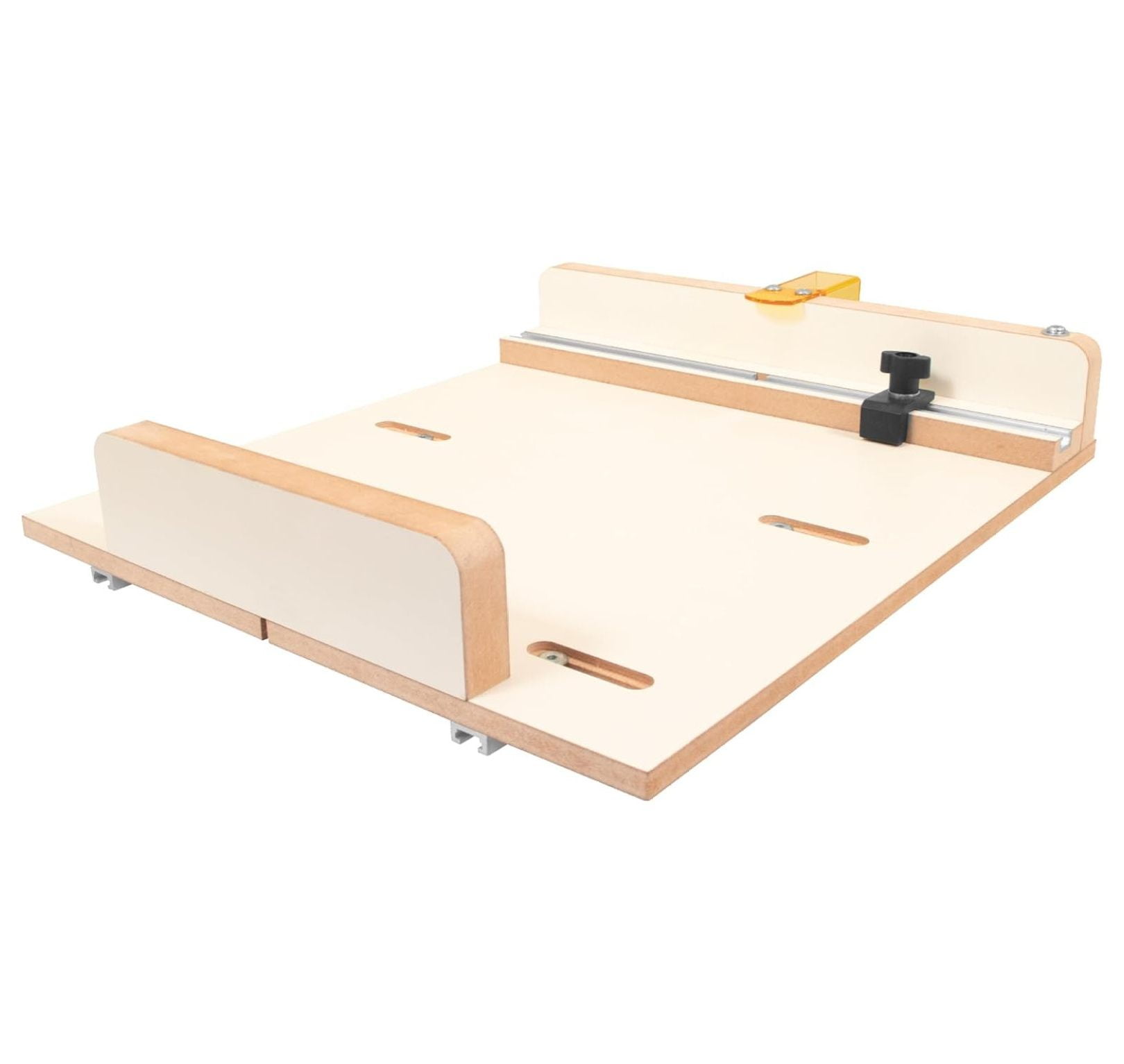 MDF Crosscut Sled for Table Saw | Aluminum Miter Slot Runners ...